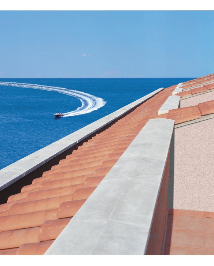 Double-Beveled Stone Wall Coping